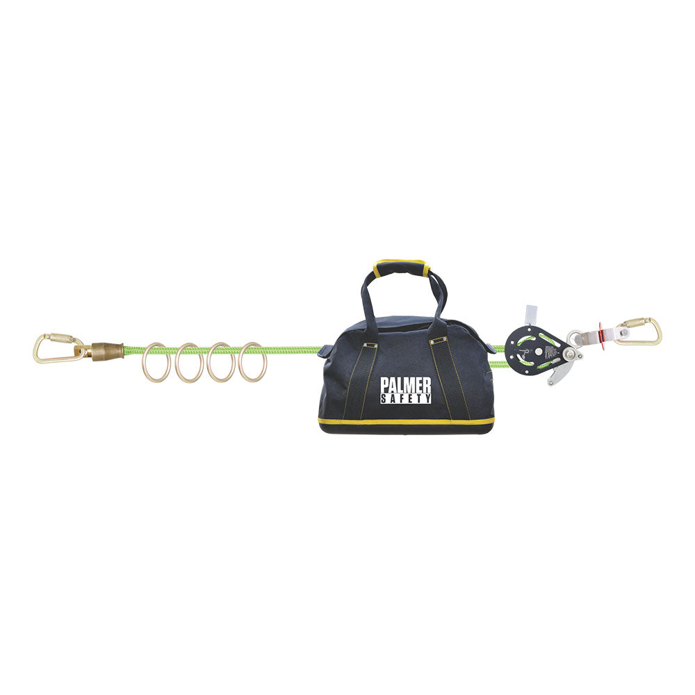 100' - 4 Man Horizontal Life line system with carrying bag. SKU A30011